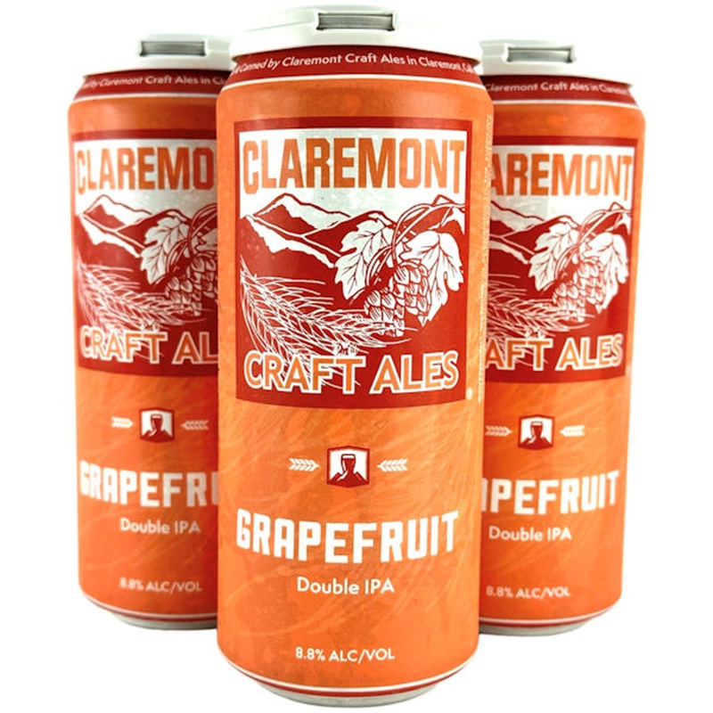 Claremont Craft Ales Grapefruit Double IPA 16oz 4 Pack Cans - Luxury ...