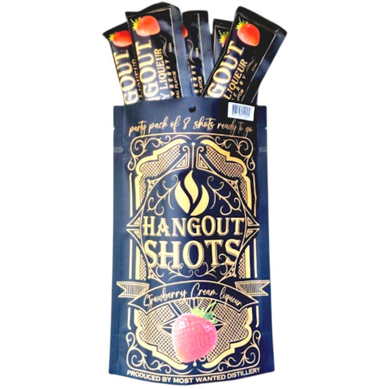 50ml Mini Hangout Shots Strawberry Cream Liqueur 8 Pack - Luxury Wine ...